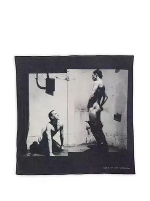 Rick Owens Graphic-detail Scarf - Black