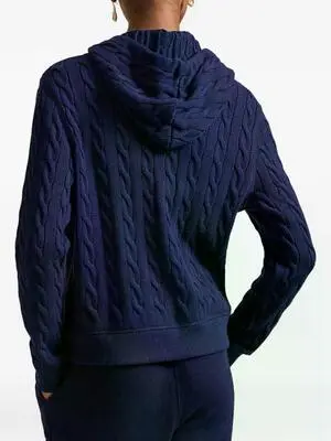 Polo Ralph Lauren Cable-knit Zip-up Hoodie - Blue