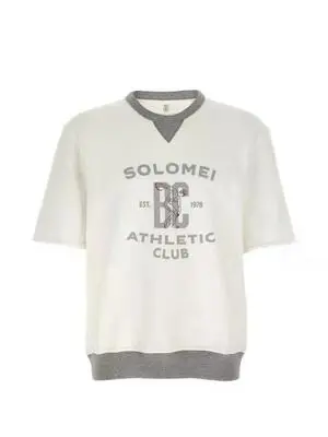 Brunello Cucinelli Short-sleeved Sweatshirt - White