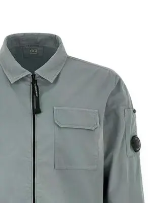 C.P. COMPANY Organic Gabardine Zipped Lens Overshirt