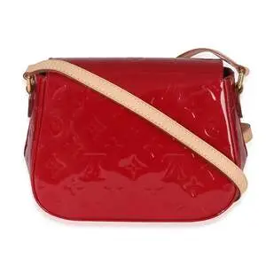 LOUIS VUITTON Pomme D'amour Monogram Vernis Bellflower Pm - Red