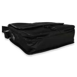 Prada Nylon Saffiano Logo Buckle Messenger Bag