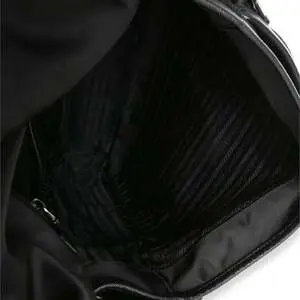 Prada Nylon Saffiano Logo Buckle Messenger Bag
