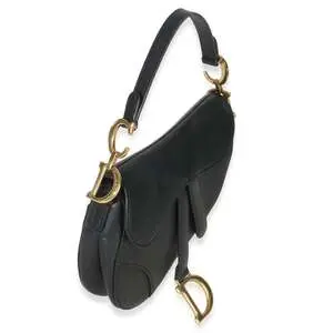 Dior Grained Calfskin Saddle Bag - Black