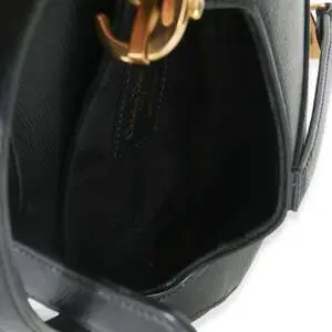 Dior Grained Calfskin Saddle Bag - Black