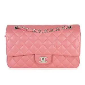 Chanel Quilted Lambskin Classic Double Flap Bag - Pink