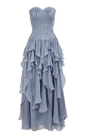 Aje Gleam Ruched Gown
