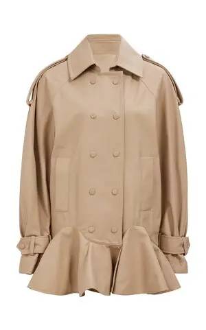 Aje Cambria Leather Jacket - Brown