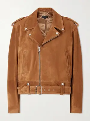 NILI LOTAN Evel Suede Biker Jacket
