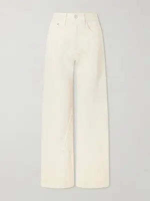 ANINE BING Brie High-rise Wide-leg Jeans - Yellow