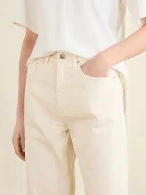 ANINE BING Brie High-rise Wide-leg Jeans - Yellow