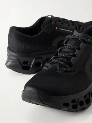 On Cloudmonster 3 Rubber-trimmed Mesh Sneakers - Black