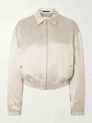 Maria Mcmanus Hammered Satin Bomber Jacket