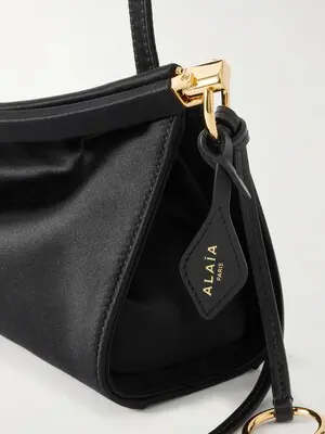 Alaïa Le Click Small Satin Shoulder Bag - Black