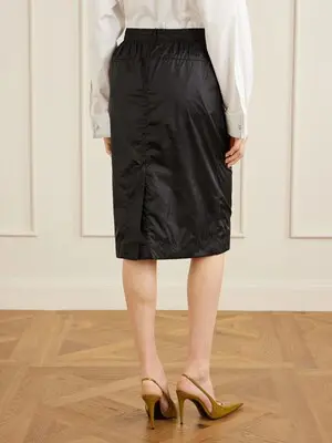 Saint Laurent Woven Midi Skirt