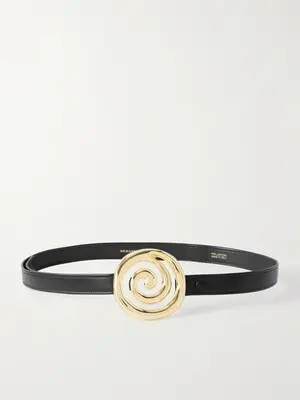 DEHANCHE Koru Embellished Leather Belt - Black