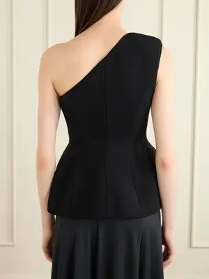 ROKSANDA Vala One-shoulder Cutout Crepe Top