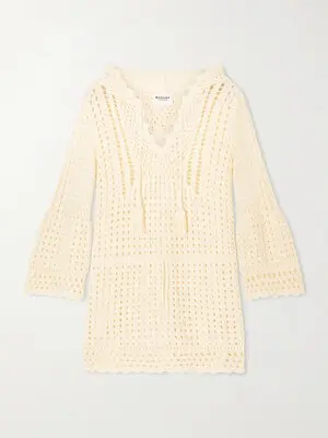 MARANT ETOILE Zelnie Crocheted Mini Dress - Neutrals