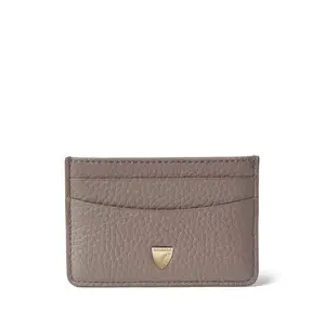 ASPINAL OF LONDON Slim Credit Card Holder In Warm Pebble - Grey