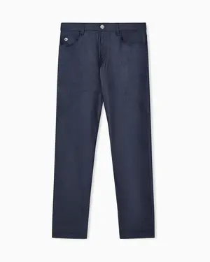 Giorgio Armani Stretch Cotton Denim Twill Jeans - Blue