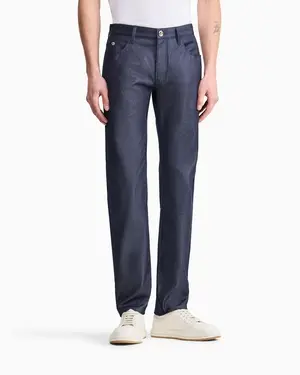 Giorgio Armani Stretch Cotton Denim Twill Jeans - Blue