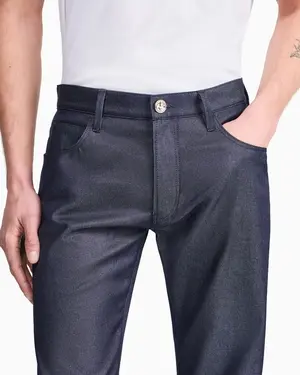 Giorgio Armani Stretch Cotton Denim Twill Jeans - Blue