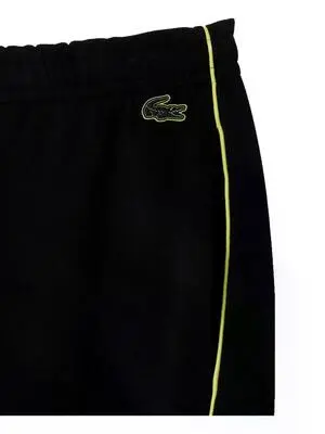 Lacoste Embroidered Regular-fit Track Pants - Black