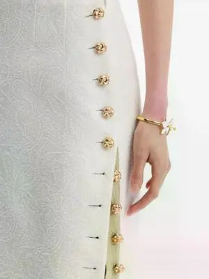 Shanghai Tang Floral Print Skirt - Neutrals