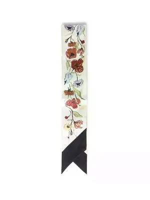 Loro Piana Floral Silk Tie-band - Neutrals