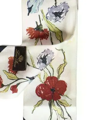 Loro Piana Floral Silk Tie-band - Neutrals