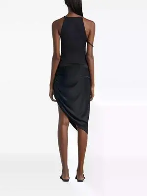 COURREGES Asymmetric Drawstring Skirt - Black