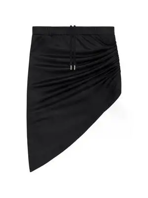 COURREGES Asymmetric Drawstring Skirt - Black