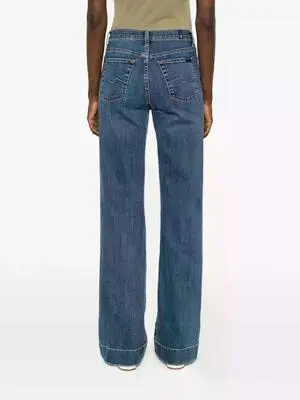 7 For All Mankind Modern Dojo Tonal-stitching Jeans - Blue