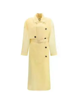 Sportmax Fata Belted Trench Coat - Yellow