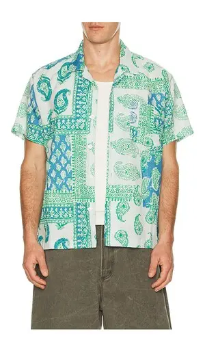 Obey Mayer Woven Shirt In Blue