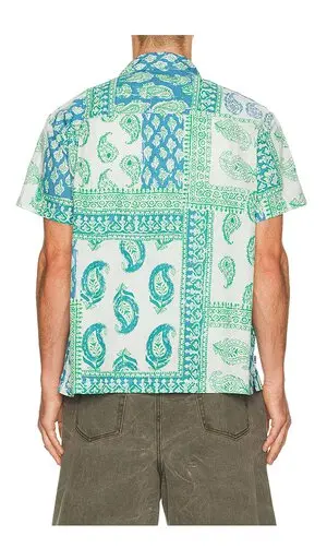 Obey Mayer Woven Shirt In Blue