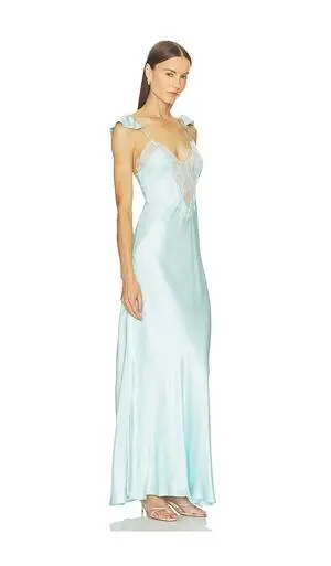 Bardot Ivy Lace Detail Maxi Dress - Aqua
