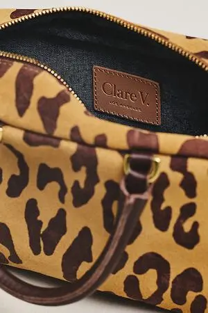 Clare V. Petite Claudine Satchel - Brown Pattern