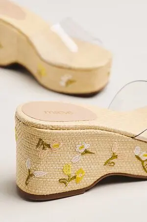 Maeve Embroidered Pvc Platform Sandals