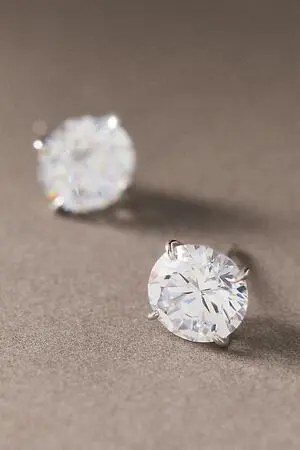 SHASHI Round Crystal Stud Earrings