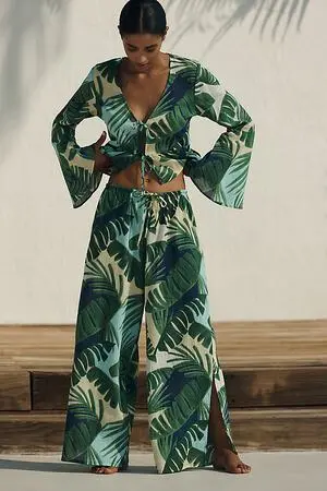 Sanctuary Side Slit Wide-leg Pants - Multi