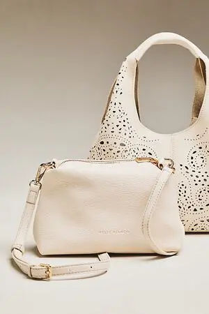 MELIE BIANCO Perforated Mini Hand Bag - Bone