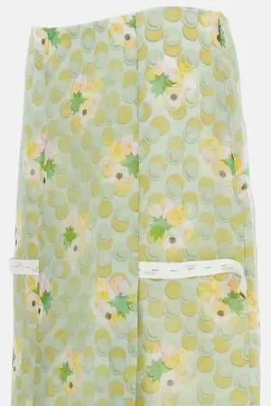 Fendi Midi Organza Skirt - Verde