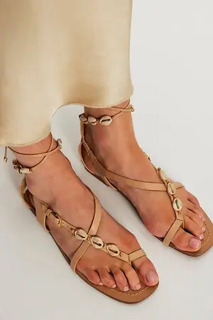 VICENZA Santorini Leather Sandals - Coconut