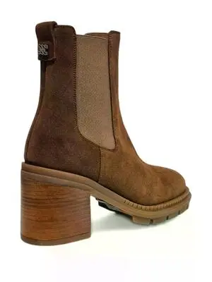 Casadei 80mm Suede Chelsea Boots
