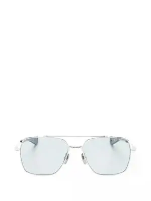 Dita Flight Seven Pilot-frame Sunglasses - Silver