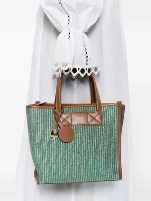 Furla Woven Top Handle Tote Bag