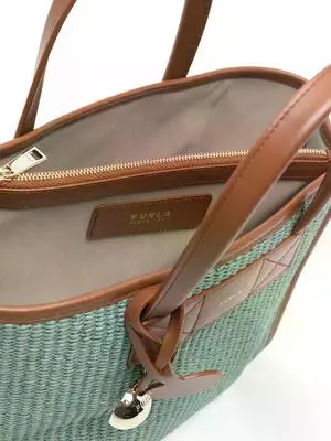 Furla Woven Top Handle Tote Bag