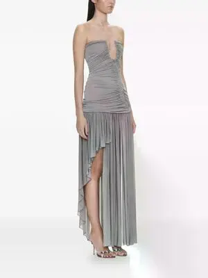 Christopher Esber Arced Orion Ruched Strapless Dress - Grey