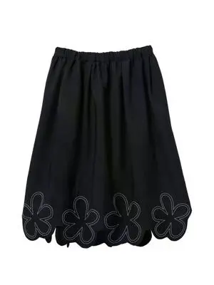 Comme Des Garçons Flower-embellished Skirt